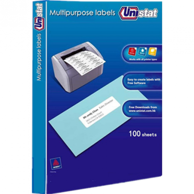 Unistat A4 White Multi-Purpose Label 白色多用途打印標籤-天下文儀有限公司 (OfficeShopping ...