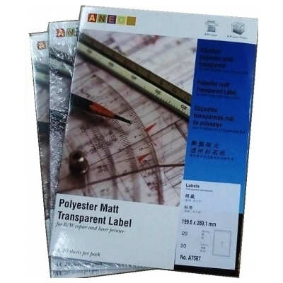 Aneos A4 Matte Clear Multi-Purpose Label 透明多用途打印標籤-天下文儀有限公司 ...